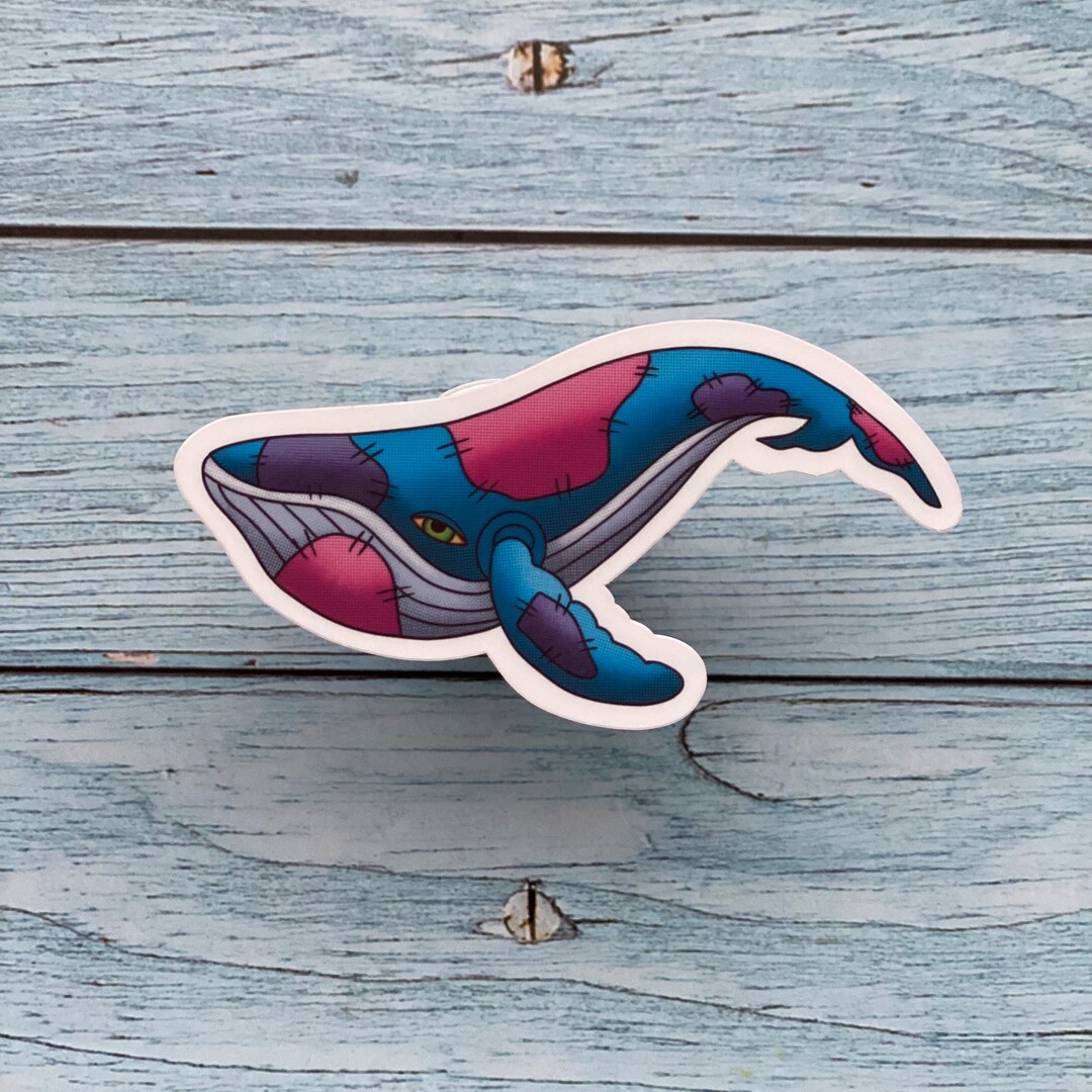 Sticker Zombie Whale Sticker Ragdoll Whale Sticker Pastel - Etsy