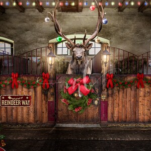 Reindeer Stables Digital Background/ Photoshop / Backdrop / Composite ...