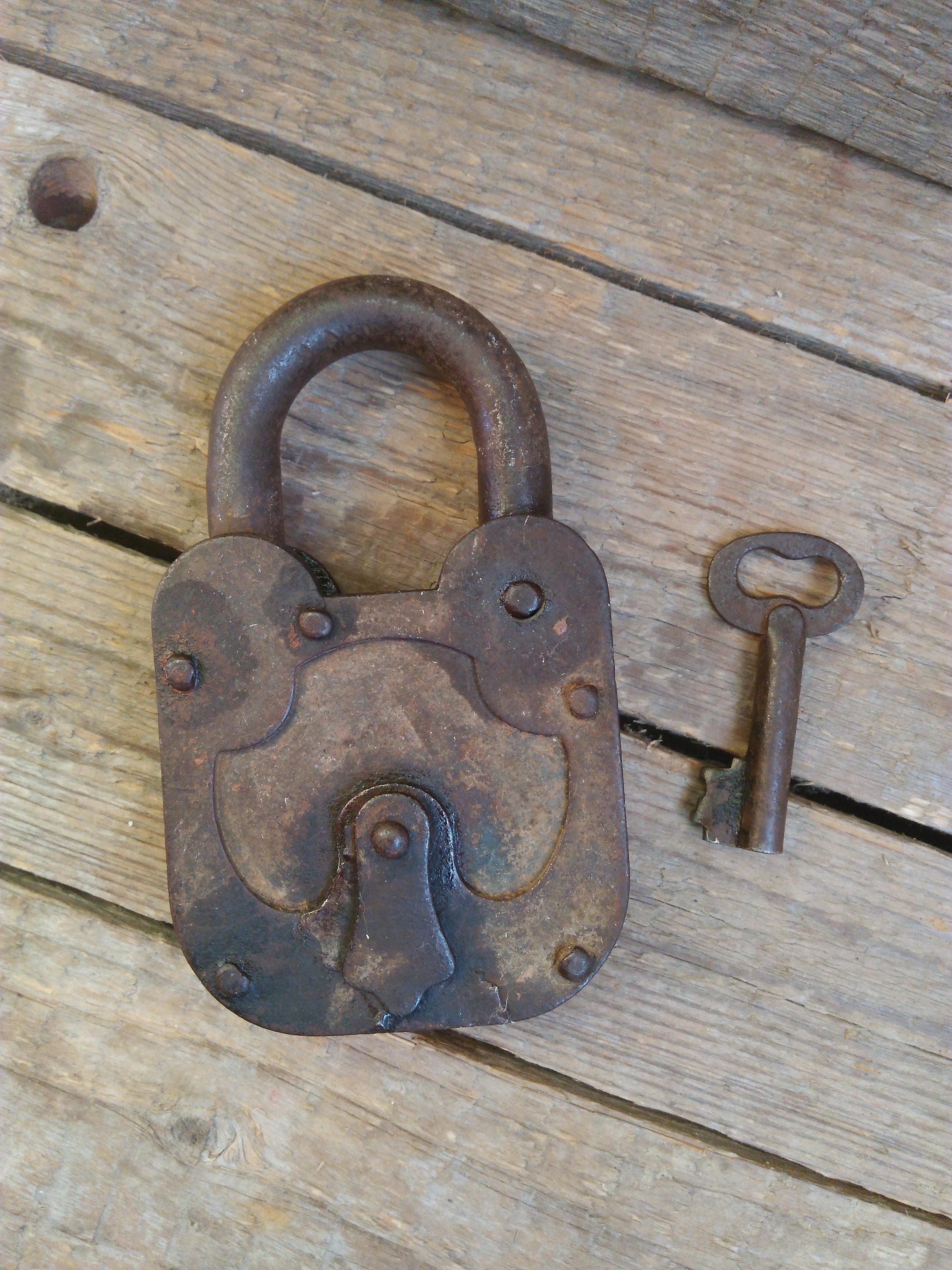 Antique large padlock with keyVintage Padlock Antique door | Etsy