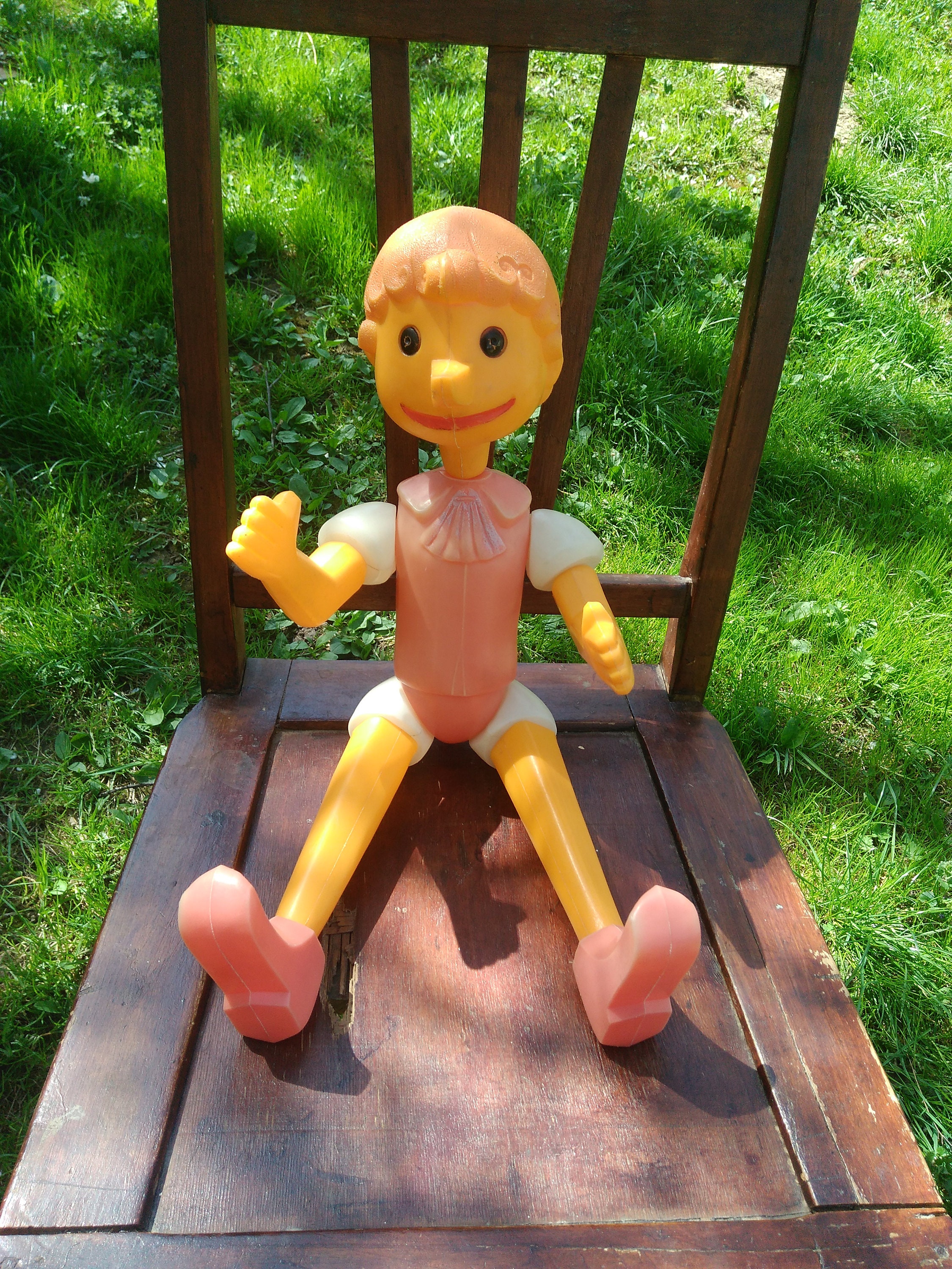 Hard Plastic Vintage Big doll Collectible Toy Soviet Doll ,BURATINO ...