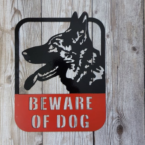German Shepherd Dog Sign Beware of the Dog - Etsy