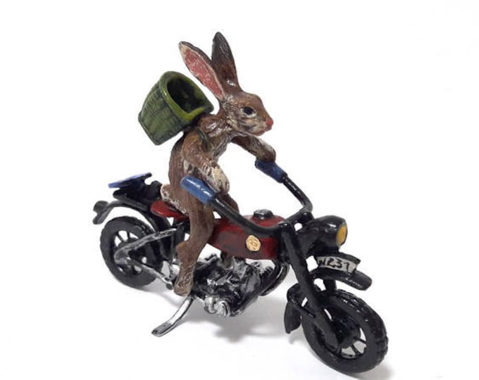 Rabbit on Motorcycle WB 2319 Fritz Bermann® Vienna - Etsy