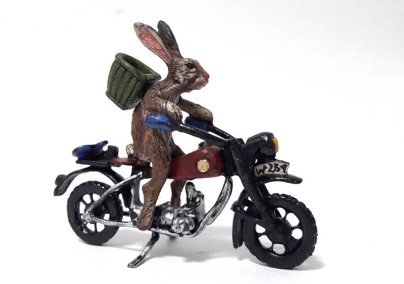 Rabbit on Motorcycle WB 2319 Fritz Bermann® Vienna Bronzes Since 1850 ...