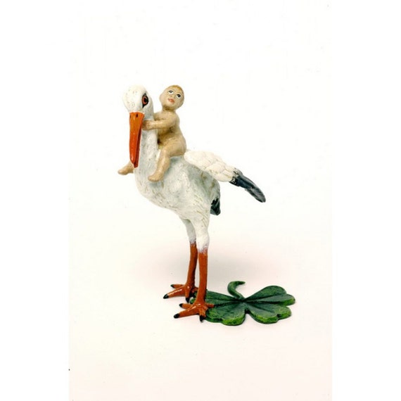 Stork With Baby A 1701 Fritz Bermann® Vienna Bronzes | Etsy