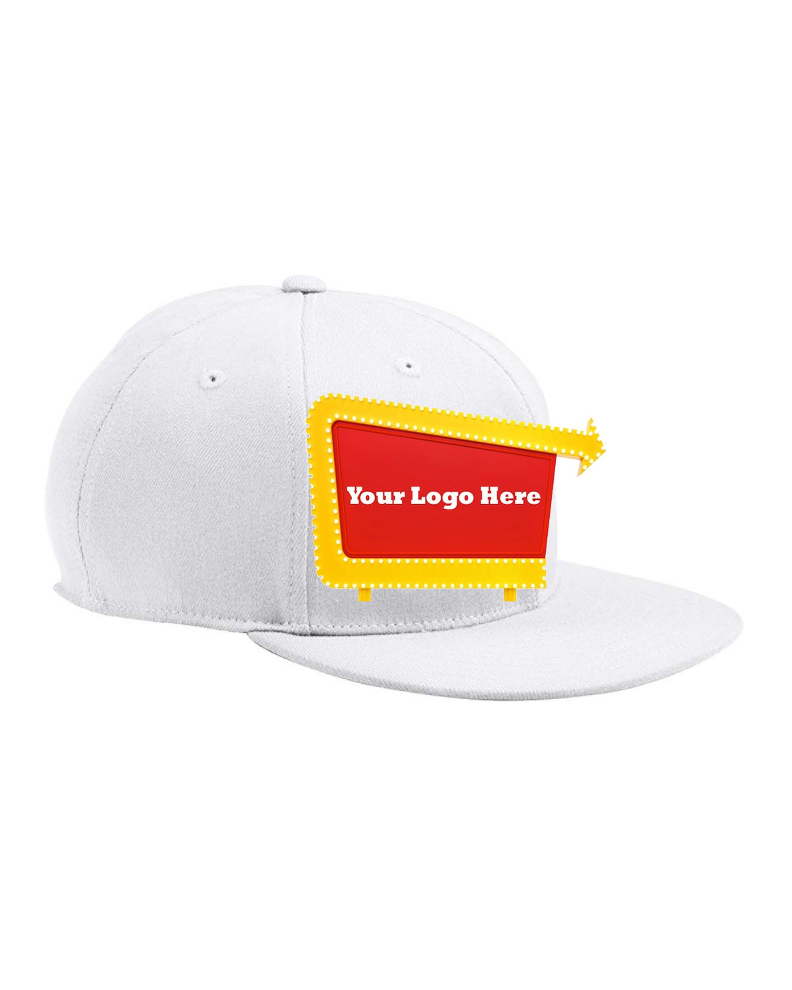 CUSTOM Flex Fit Flat-billed Hat / Custom Hats / Personalized Hat ...