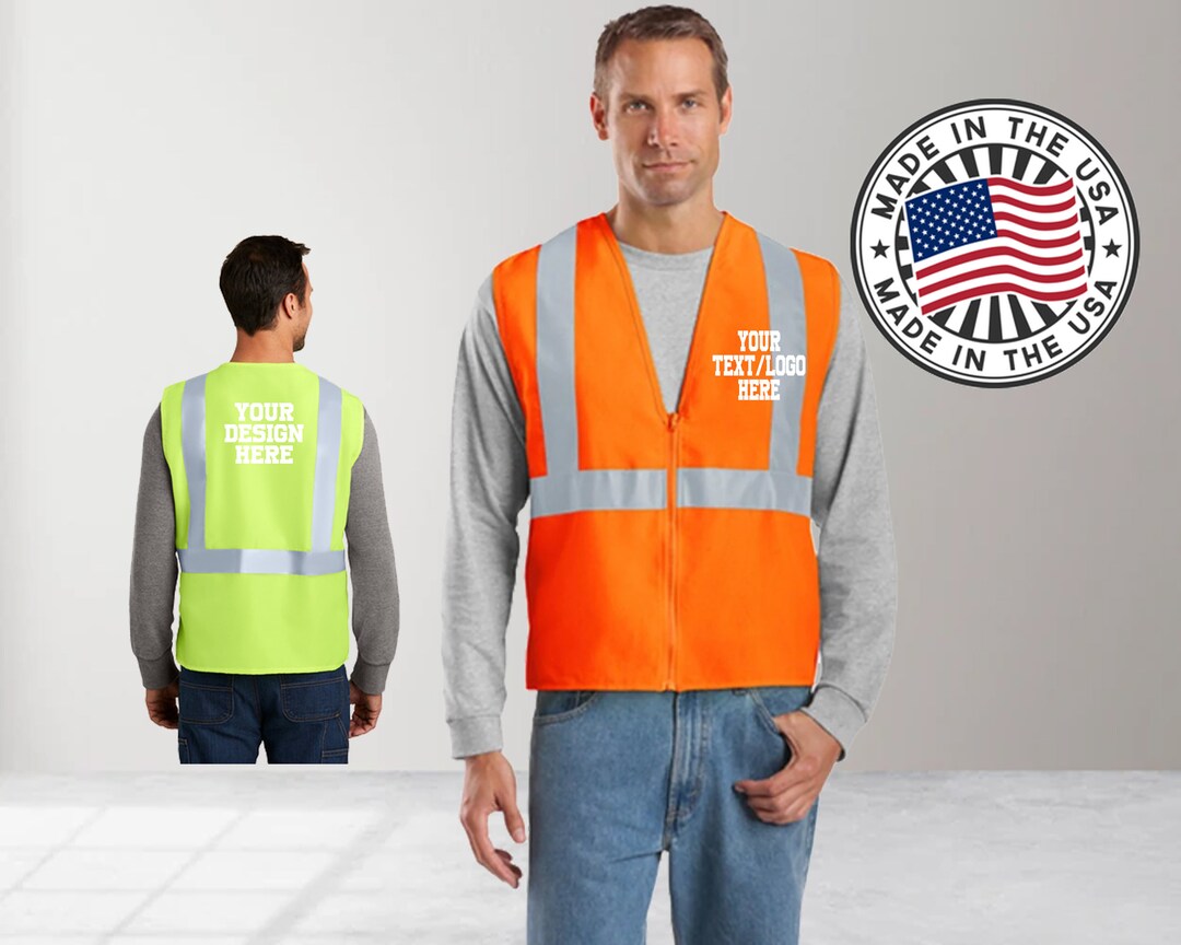 Custom Wholesale Construction Safety Vest / Embroidered Vest ...