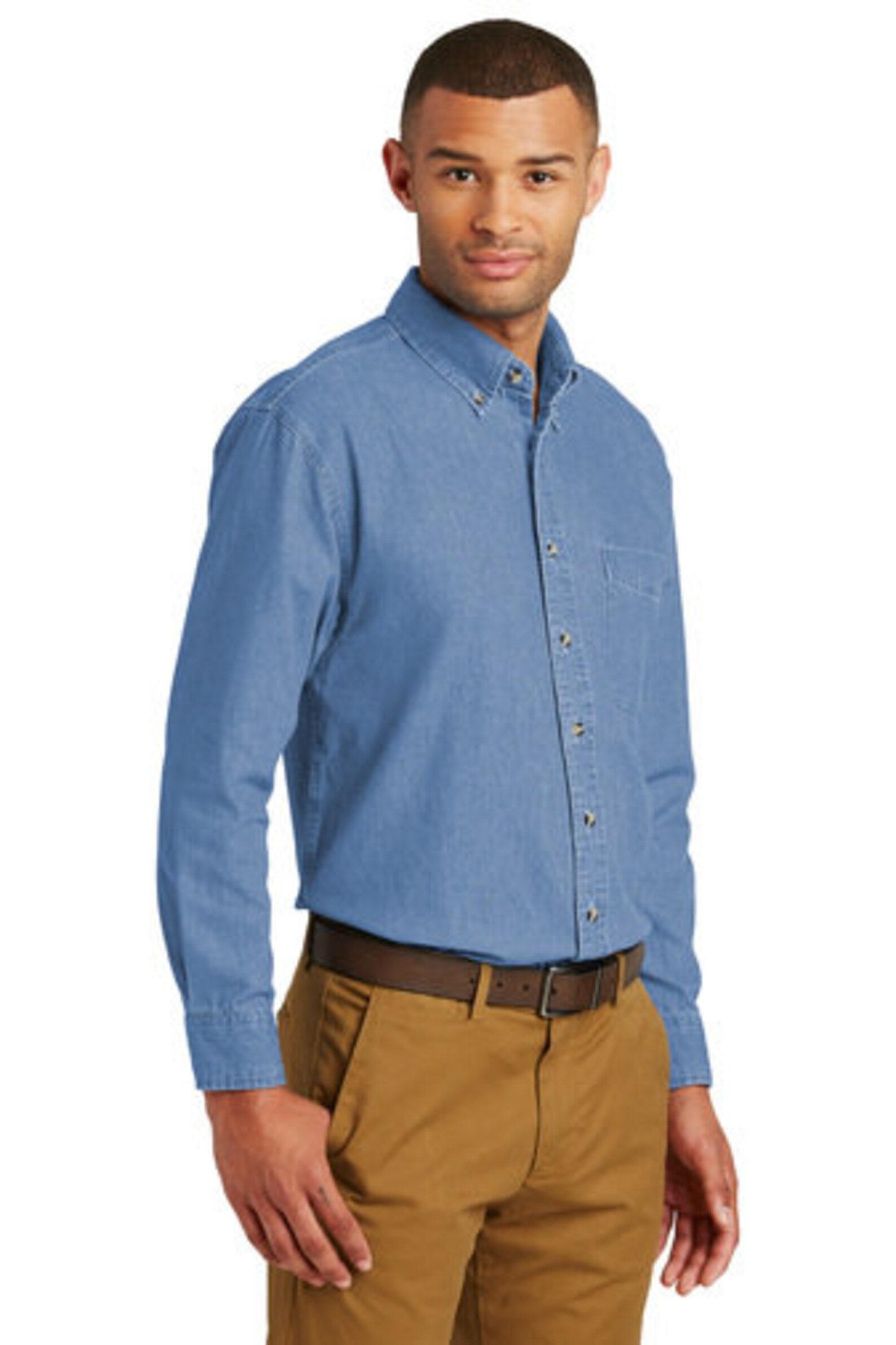 Custom Wholesale Long Sleeve Denim Shirt / Mens Denim Shirt / - Etsy