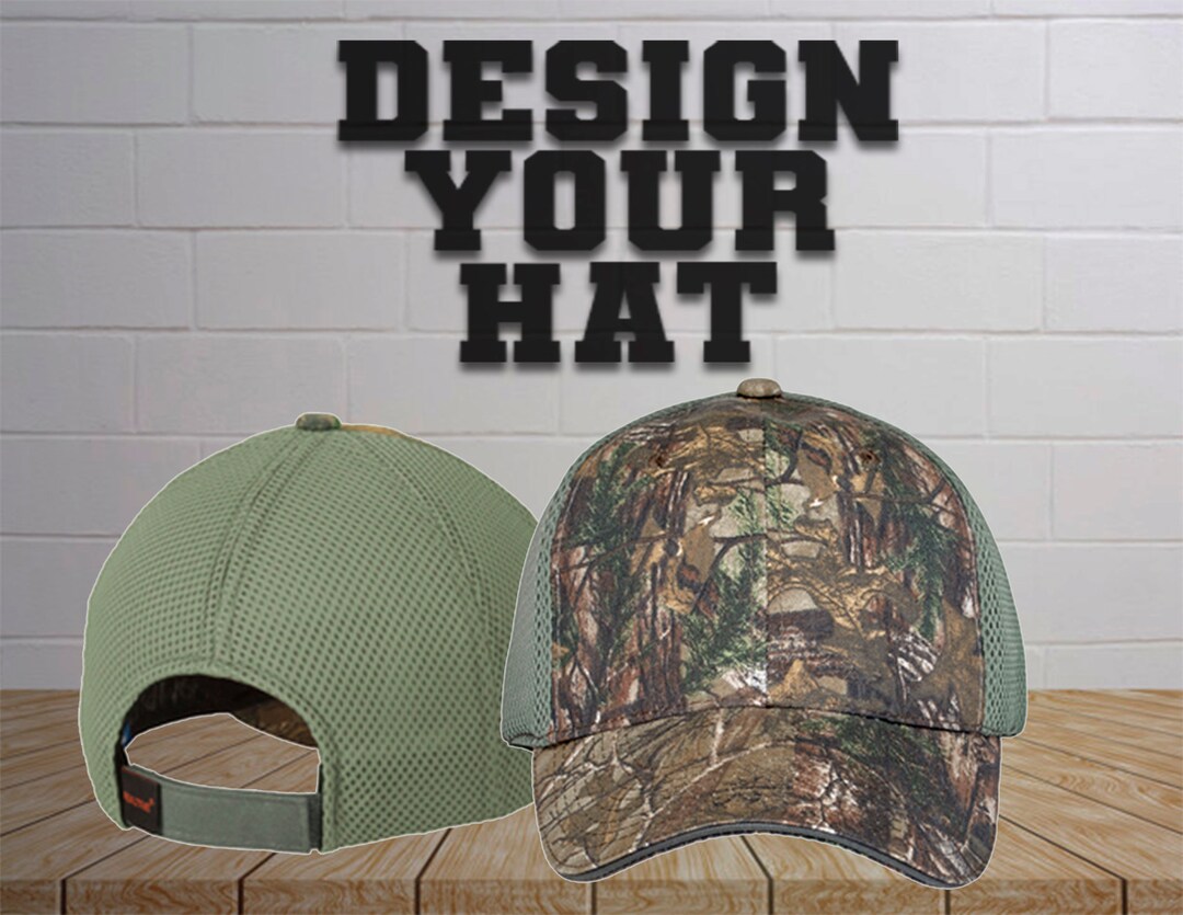 Custom Camouflage Air Mesh Back / Custom Camo Hat / Hunting Embroidered ...