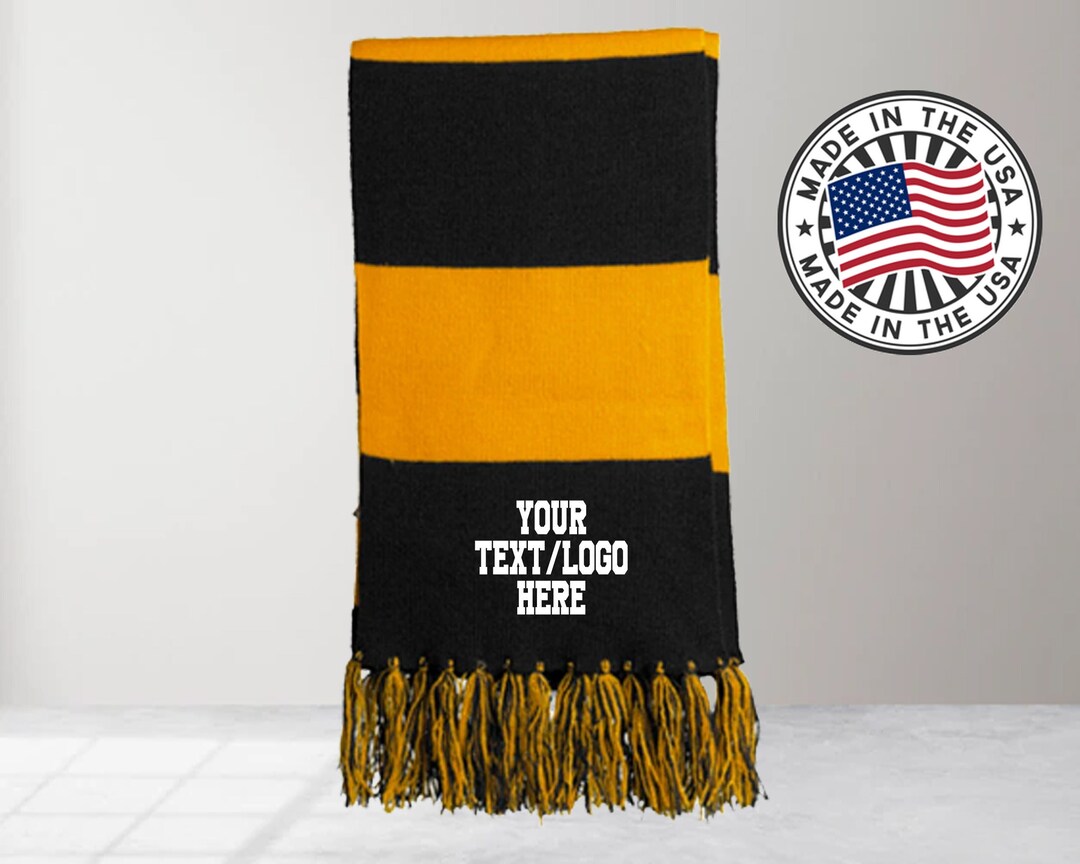 Custom Wholesale Embroidered Spectator Scarf / Embroidered Unisex Scarf ...