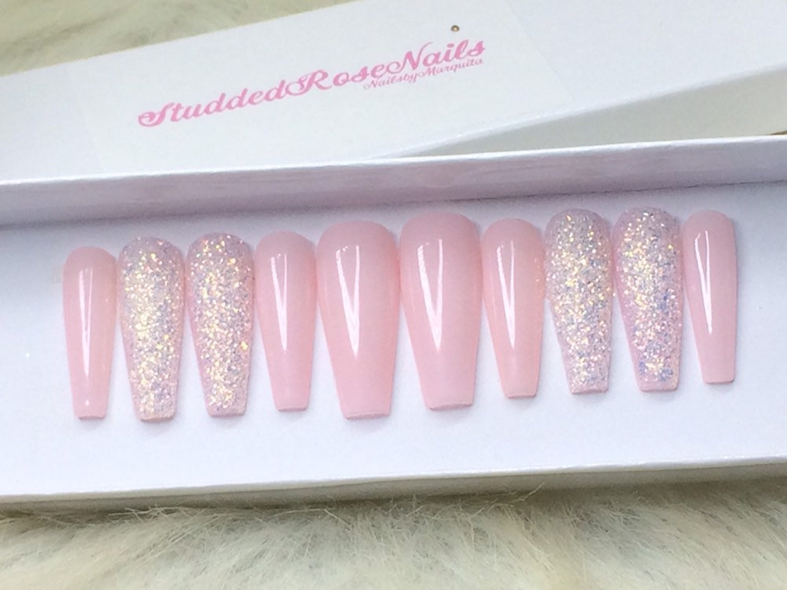 Princess Cut | Any Shape and Size | Fake False Glue on Nails ...
