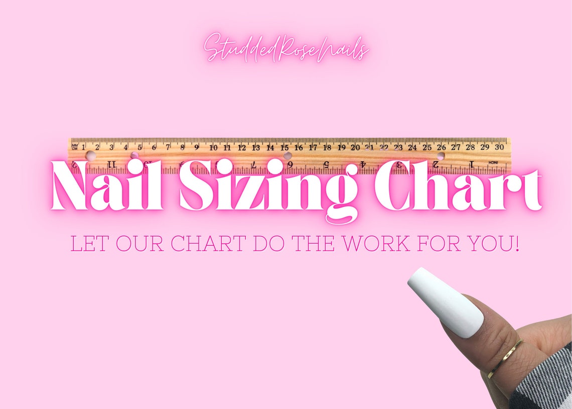 Nail Sizing Chart READY TO SHIP Any Shape and Size Fake - Etsy