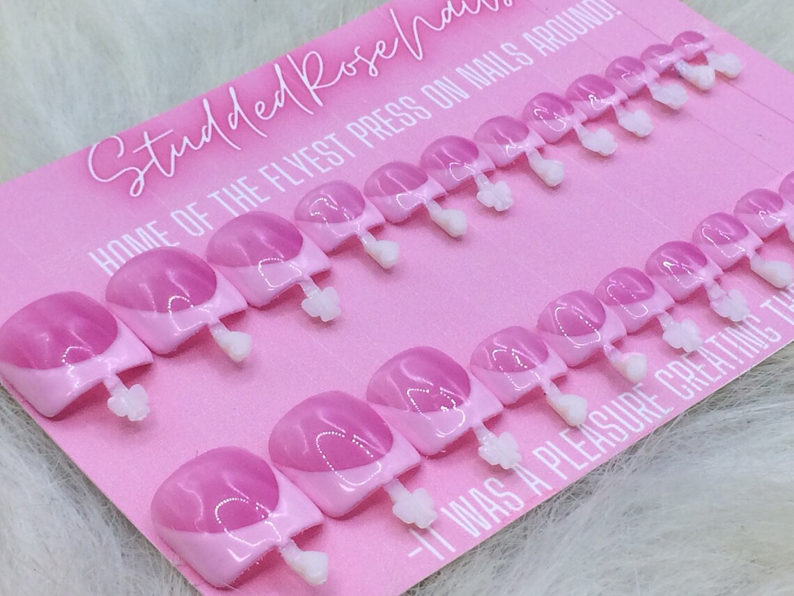 Taffy | Deep Pink | Toes-on-the-go | Press on Toenails ...