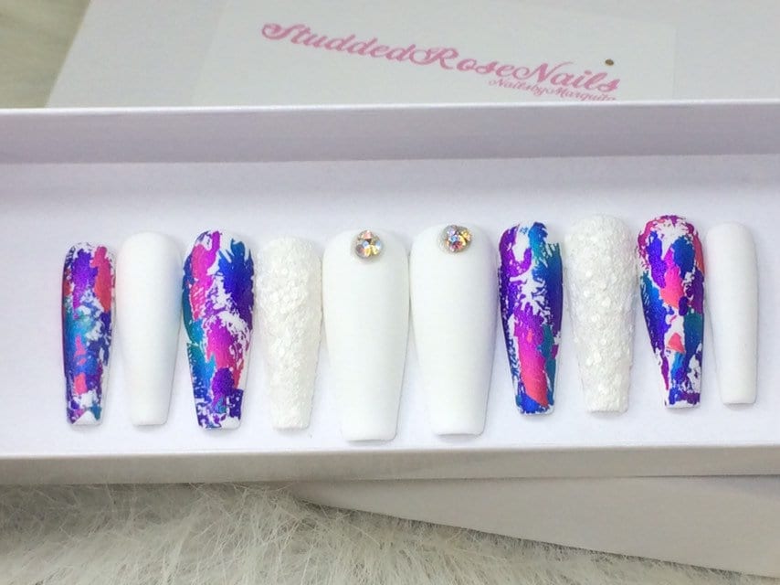 Candy Paint | Matte Nails | Coffin Nails | Fake Nails | Press on Nails ...