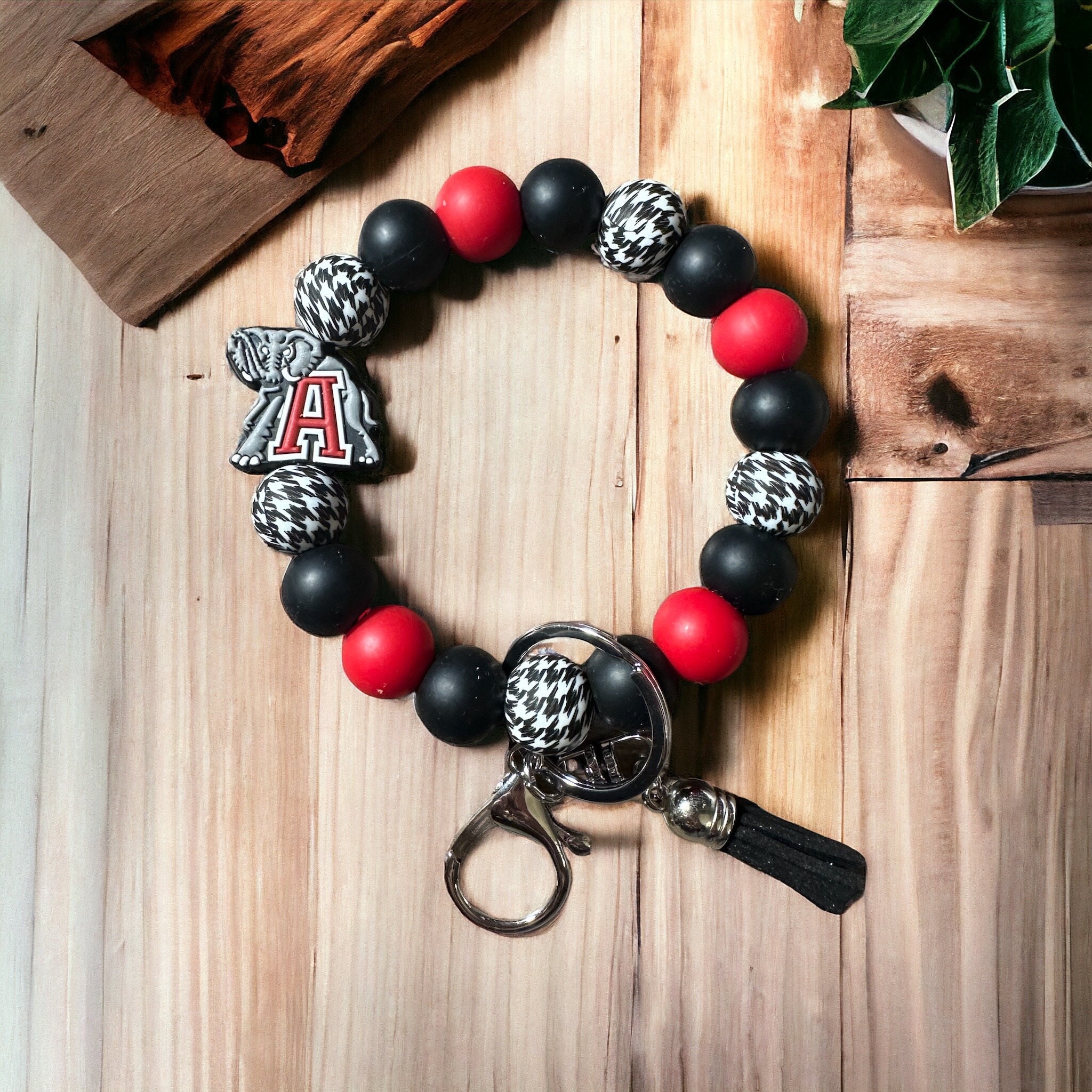 Alabama Wristlet Keychain, Roll Tide, Bracelet, Made by Malone Designs ...