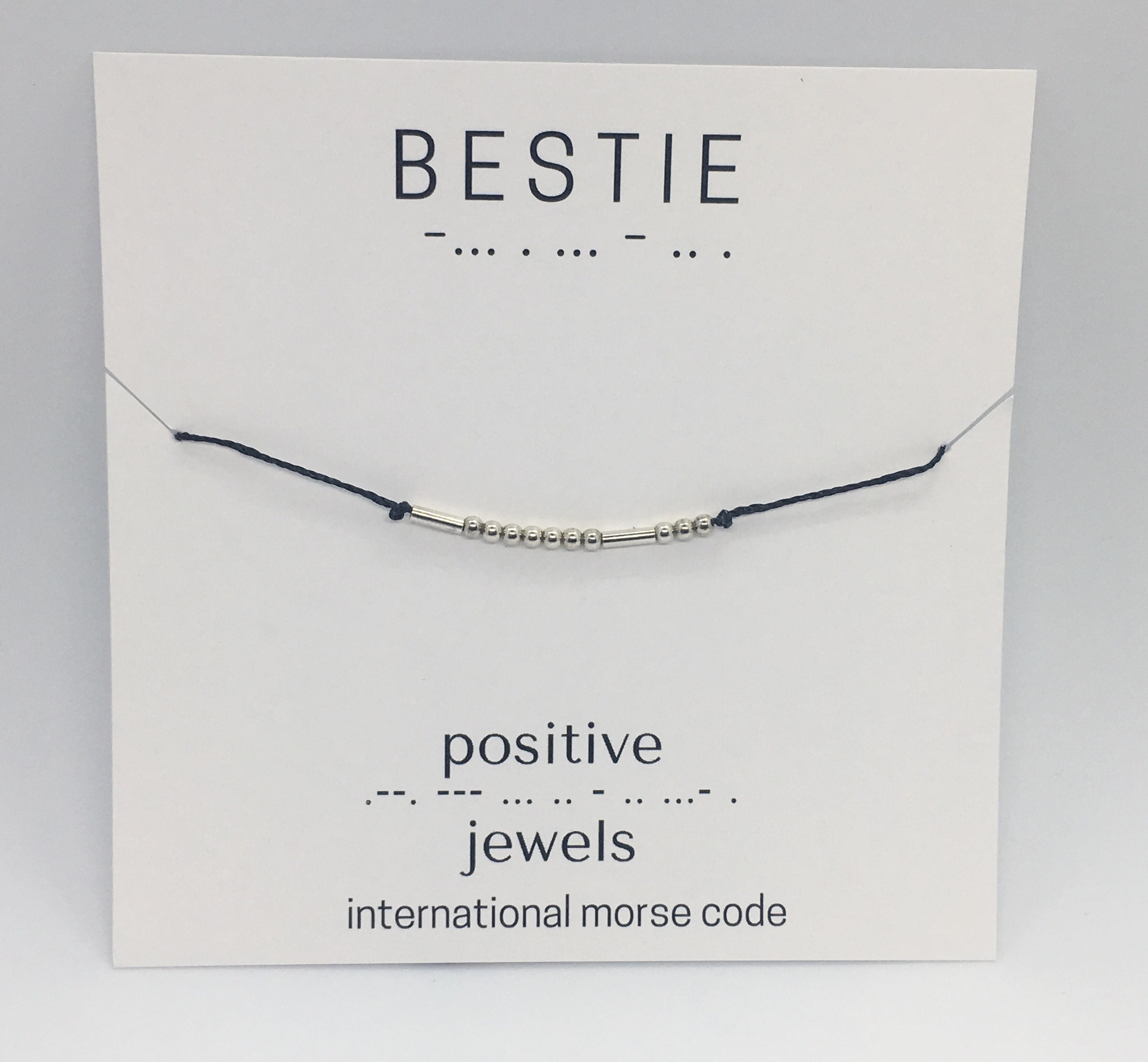 Bestie Morse Code Bracelet Friendship Bracelet Personalized Sterling