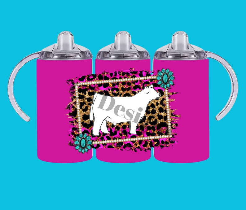 12 Oz Show Cattle Sippy Sippy Cup Kids Toddlers Infants Milk Juice - Etsy