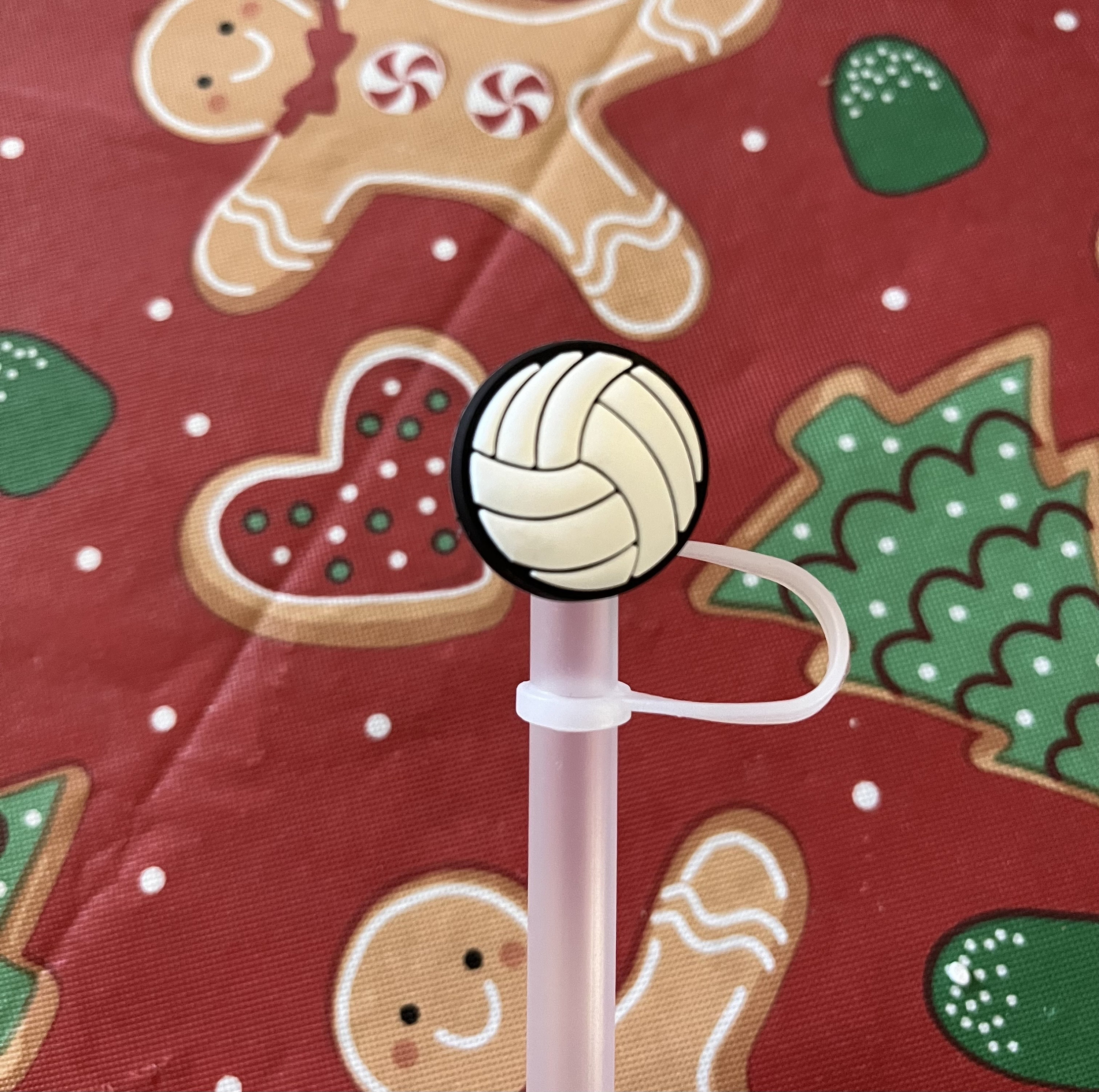 Volleyball Straw Topper - Etsy