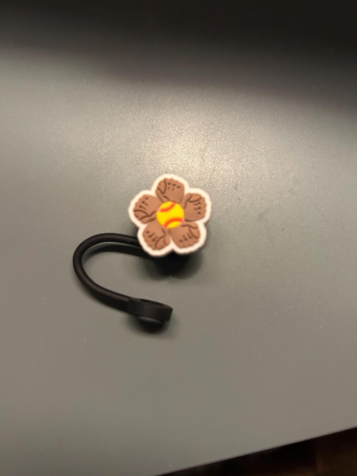 Softball Straw Topper - Etsy