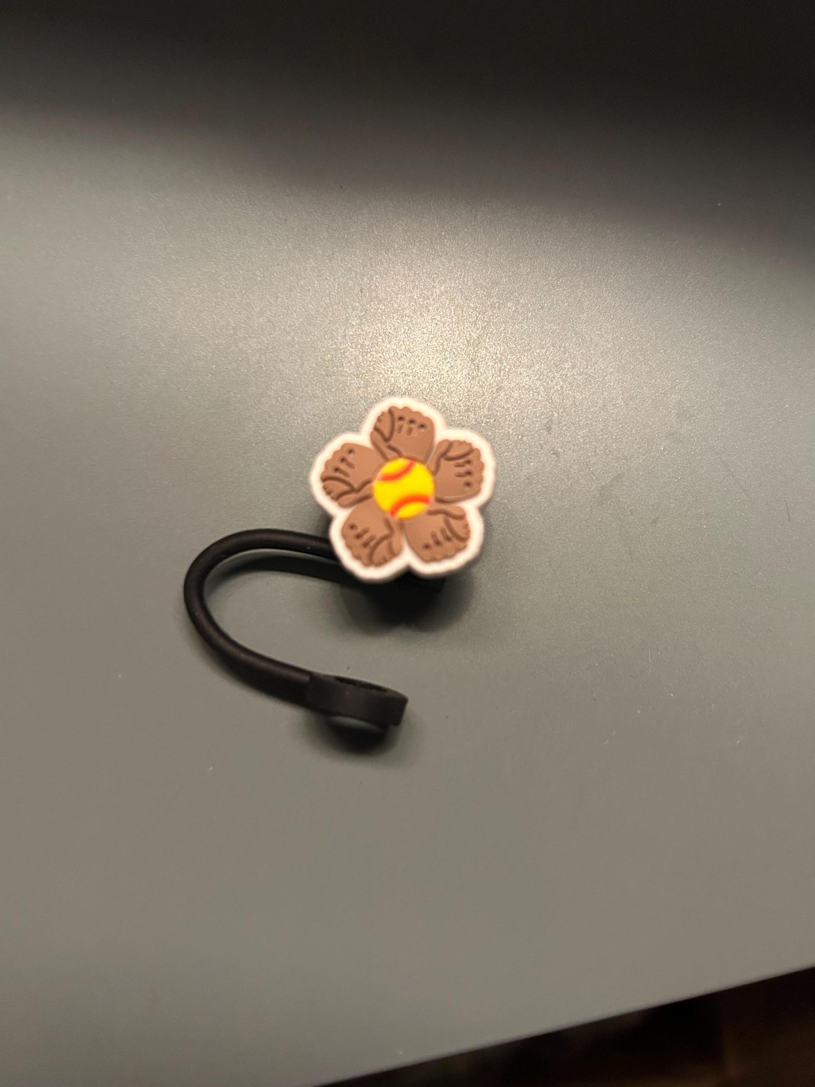 Softball Straw Topper - Etsy