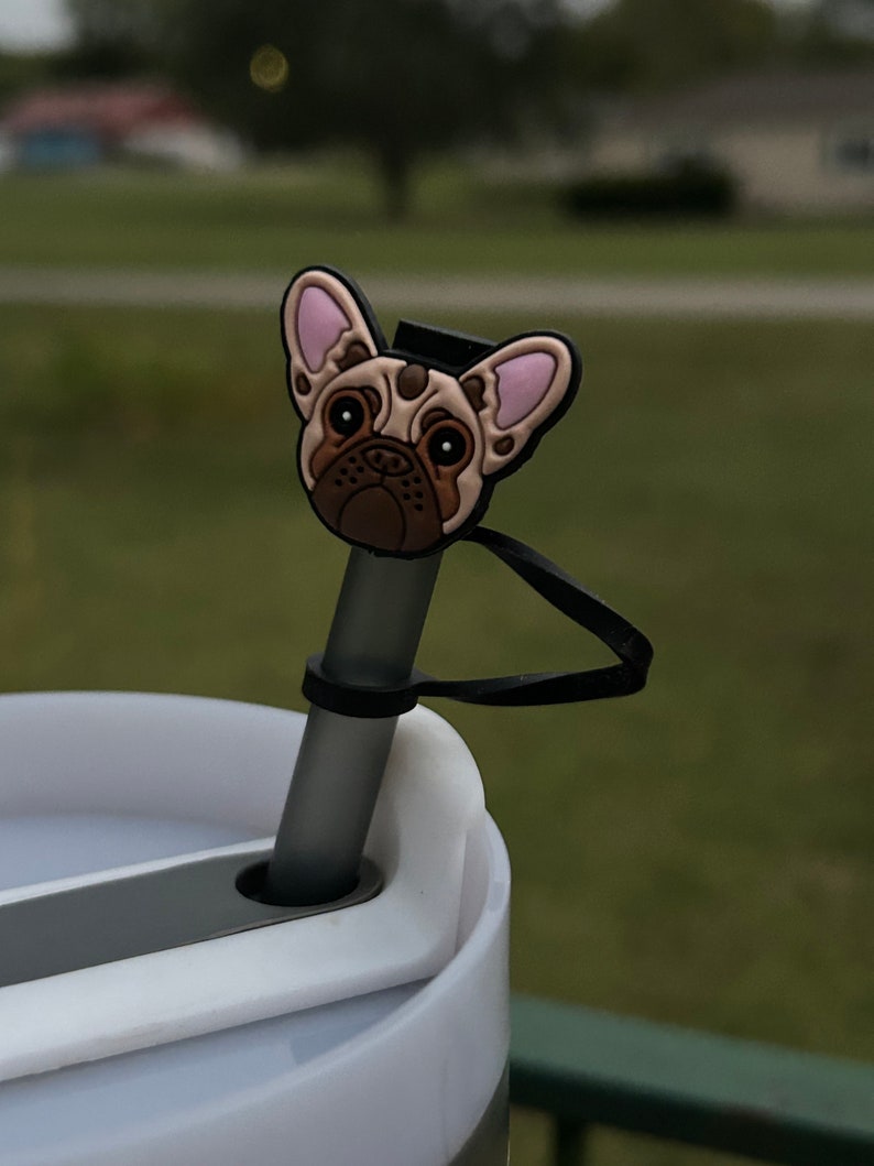 Frenchie Dog Straw Topper - Etsy