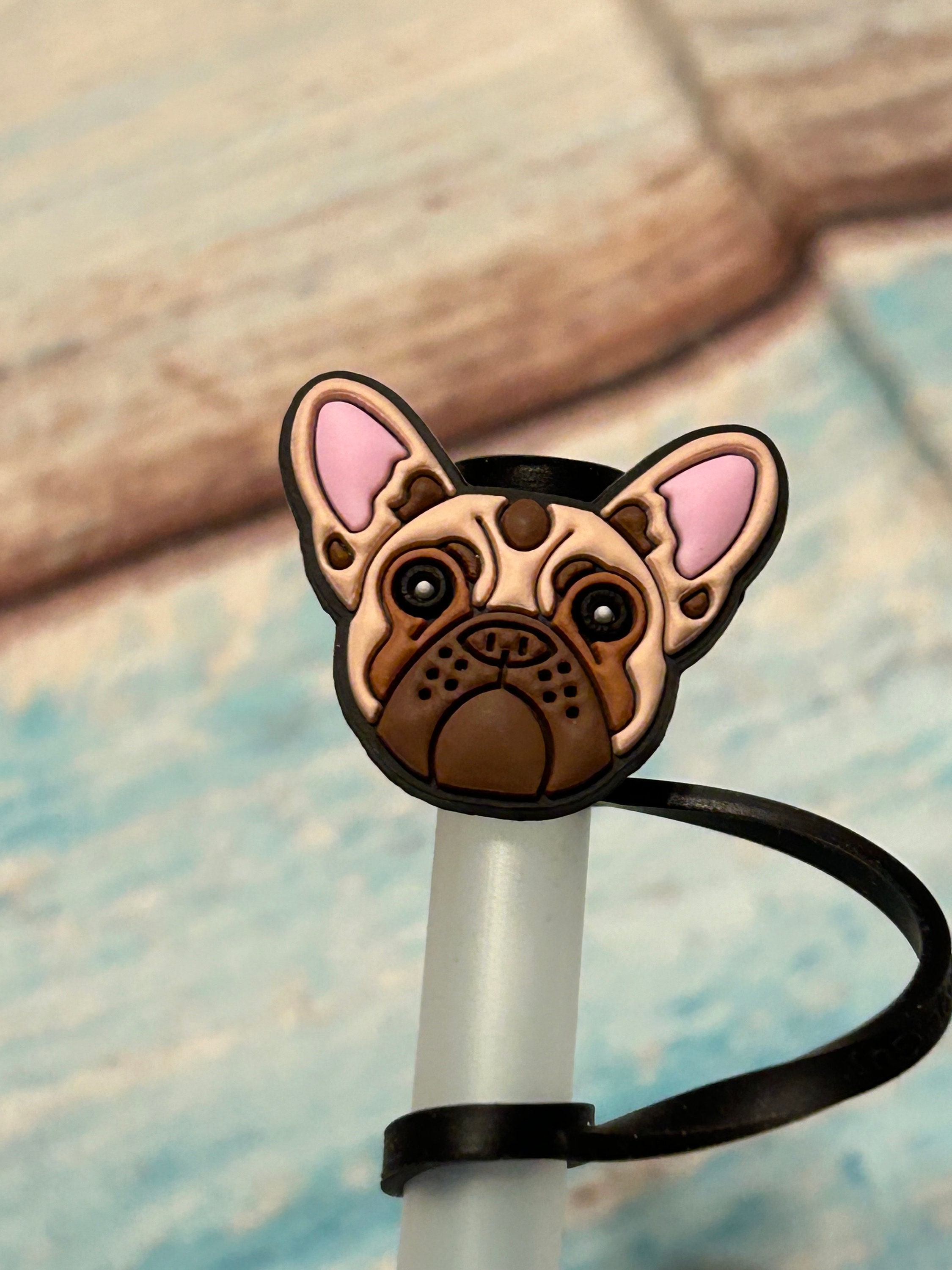 Frenchie Dog Straw Topper - Etsy