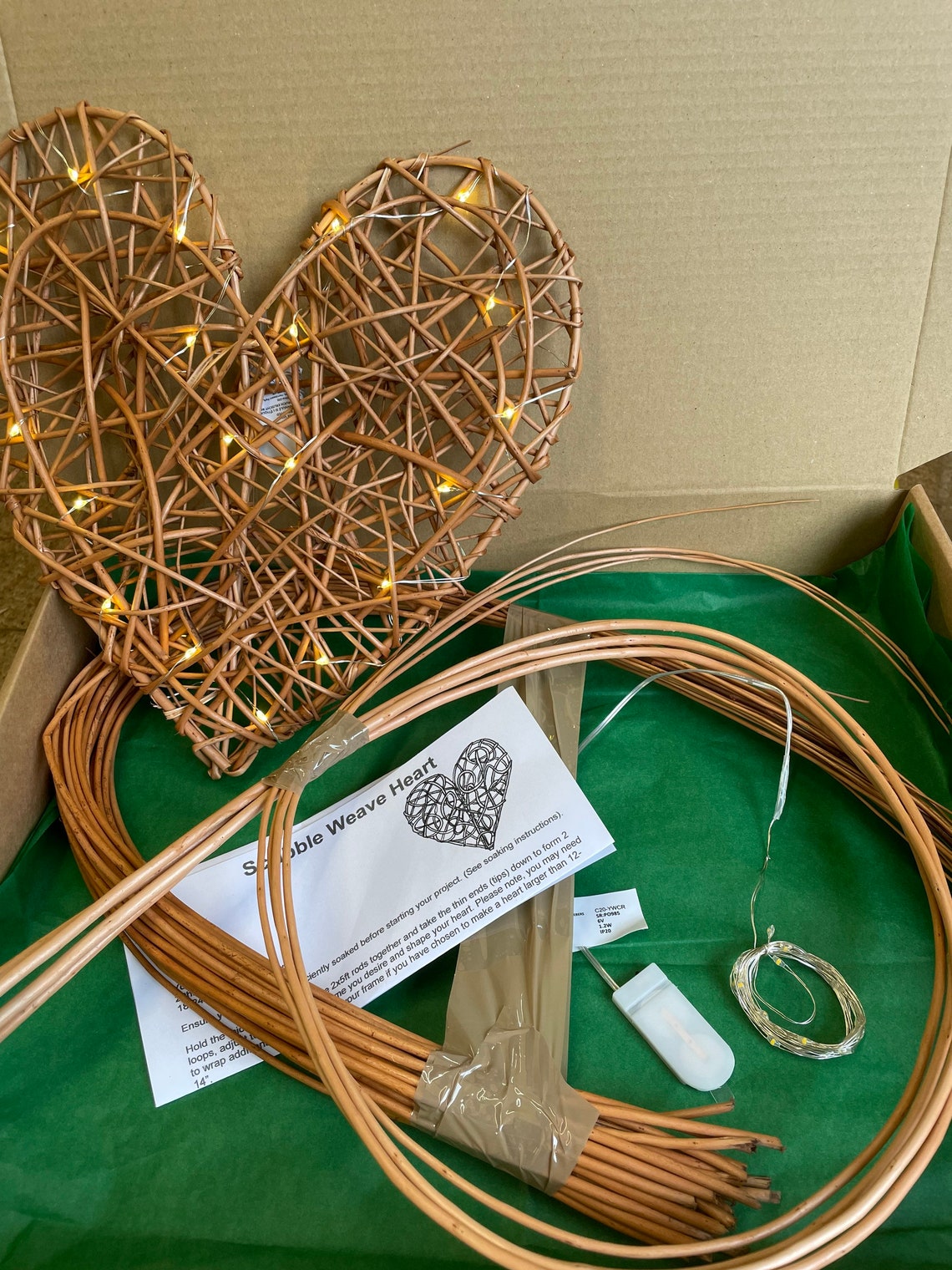 Willow Craft Kit Make at Home Kit Willow Heart Decoration - Etsy