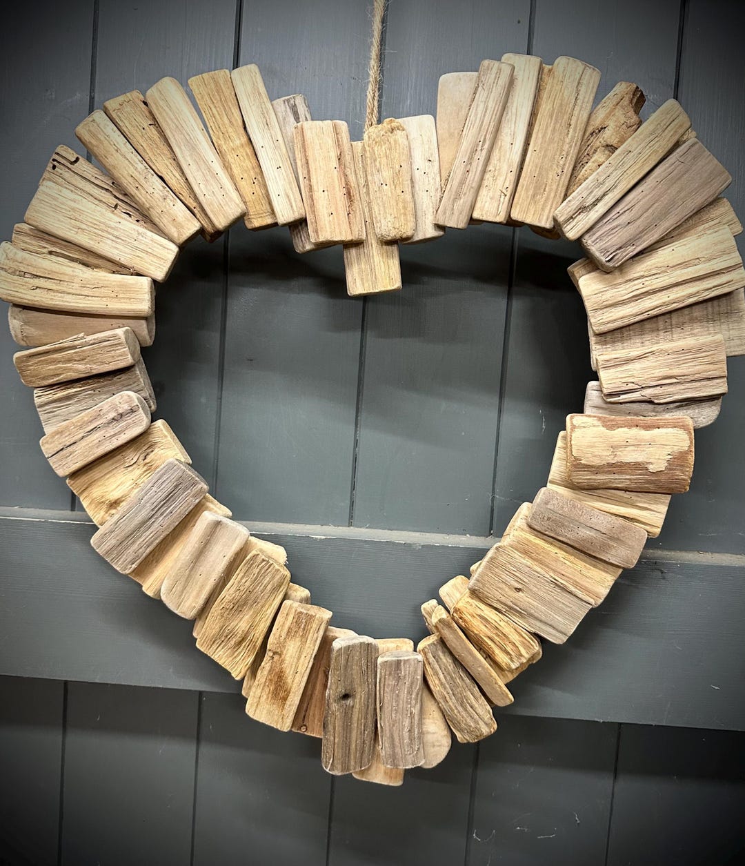 Driftwood Heart Door Decoration | Wall Decor | Simple Wreath | Willow ...