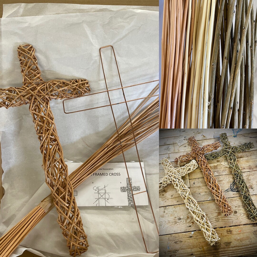 Make at Home Willow Craft Kit Copper Framed Cross Christmas Random ...