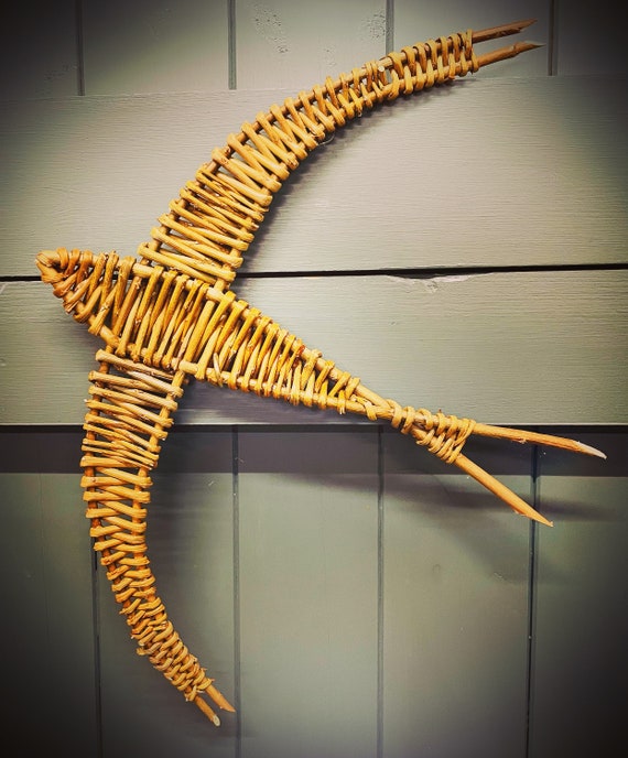 Willow Swallow Wall Display Garden Woven Decoration - Etsy
