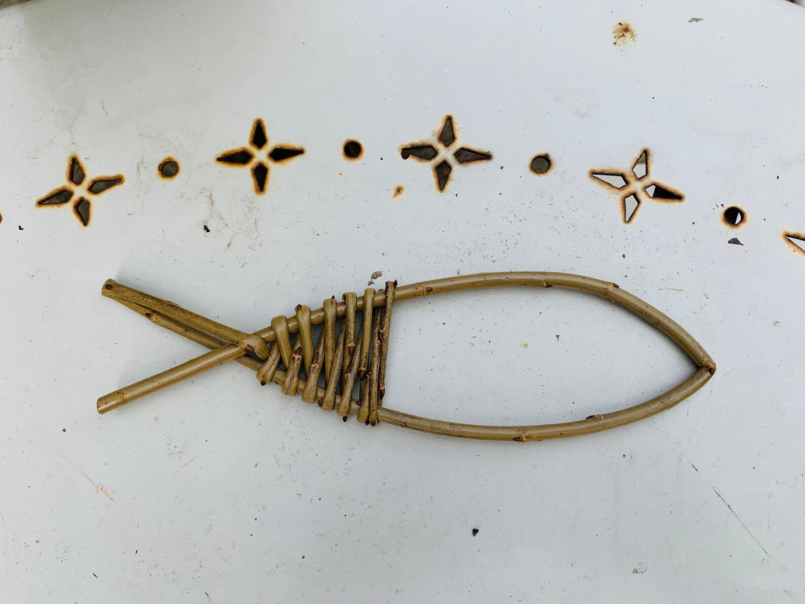 Willow Fish Decoration 20cm Woven Wall Decoration - Etsy UK