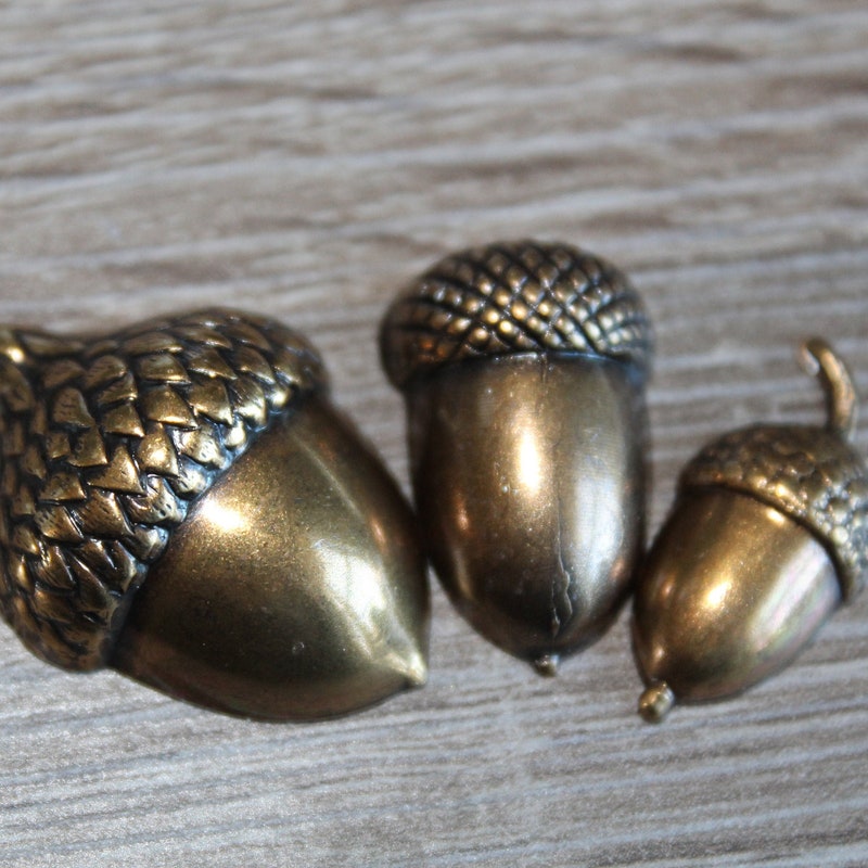 Brass Acorn - Etsy