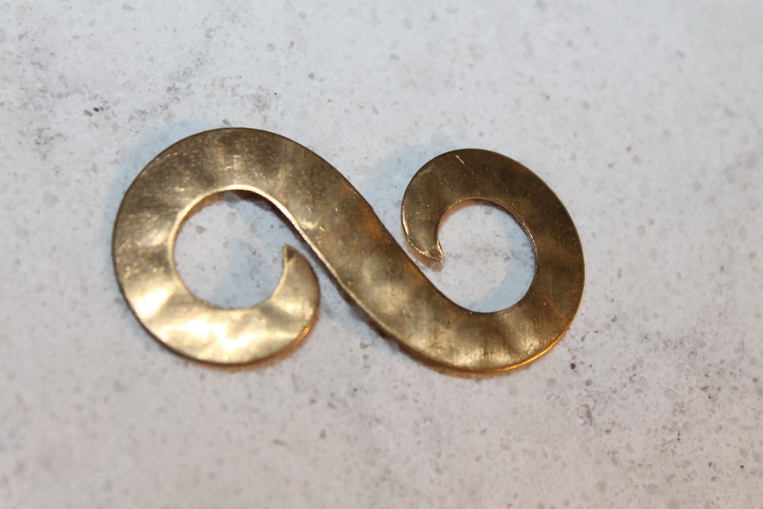 Brass Swirl Infinity Sign Stamping Aged Bronze Patina American Made ...
