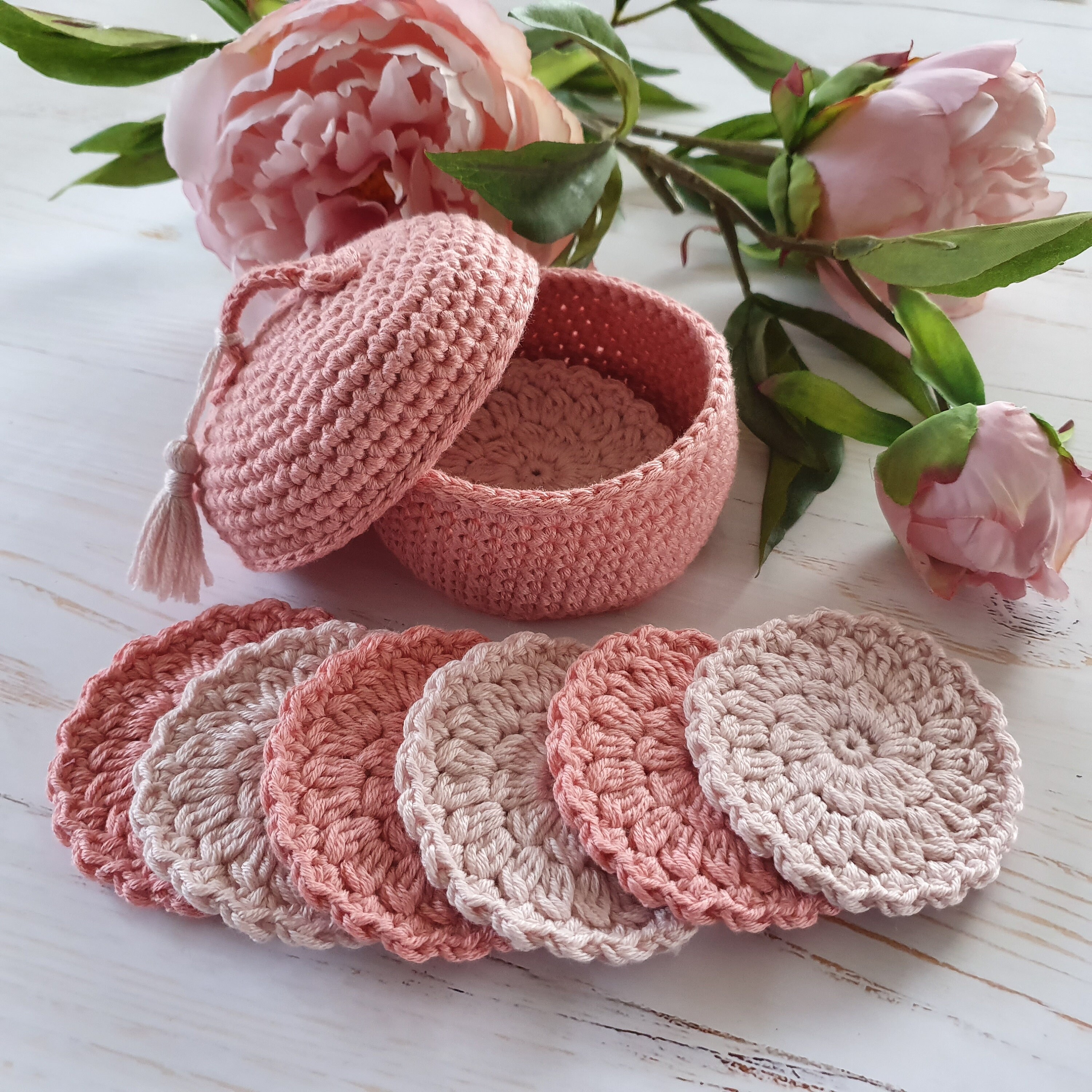 Morelia Scrubbies Set crochet pattern crochet basket | Etsy