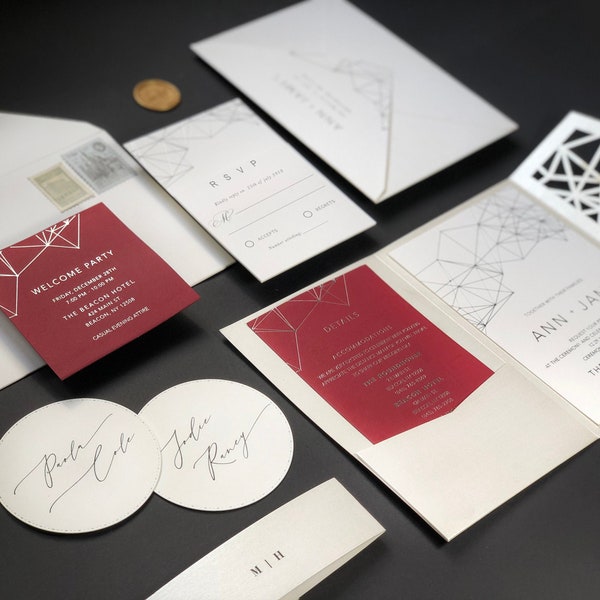 Pocket Folder Invite - Etsy