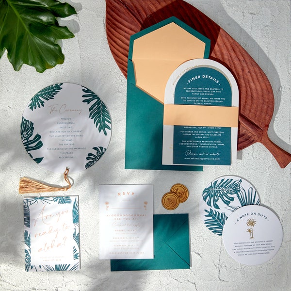 Caribbean Wedding Invitation - Etsy