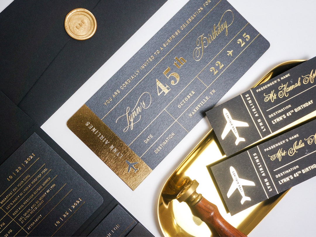 Custom Boarding Pass Birthday Invitation Travel Theme - Etsy Australia