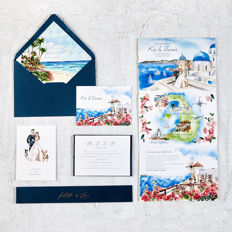 Greek Wedding Invitation - Etsy