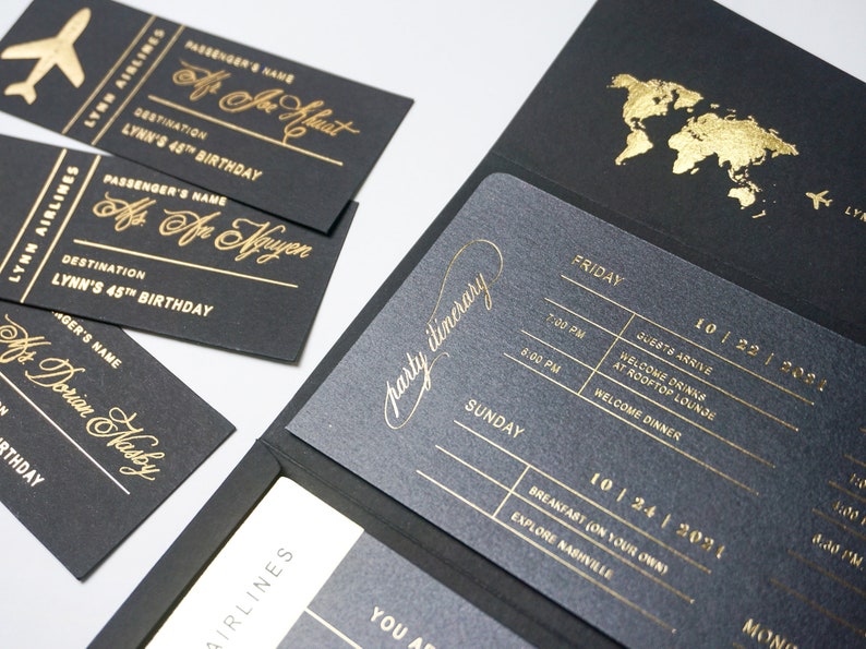 Custom Boarding Pass Birthday Invitation Travel Theme - Etsy