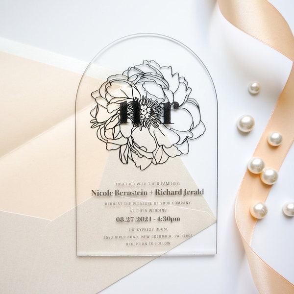 Acrylic Invitation - Etsy