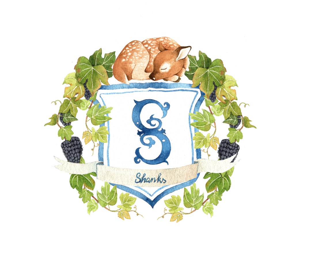 Custom Monogram Wedding Crest, Personalized Couple Emblem, Family ...