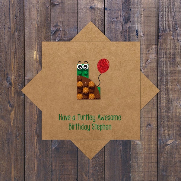Turtle Birthday Card - Etsy