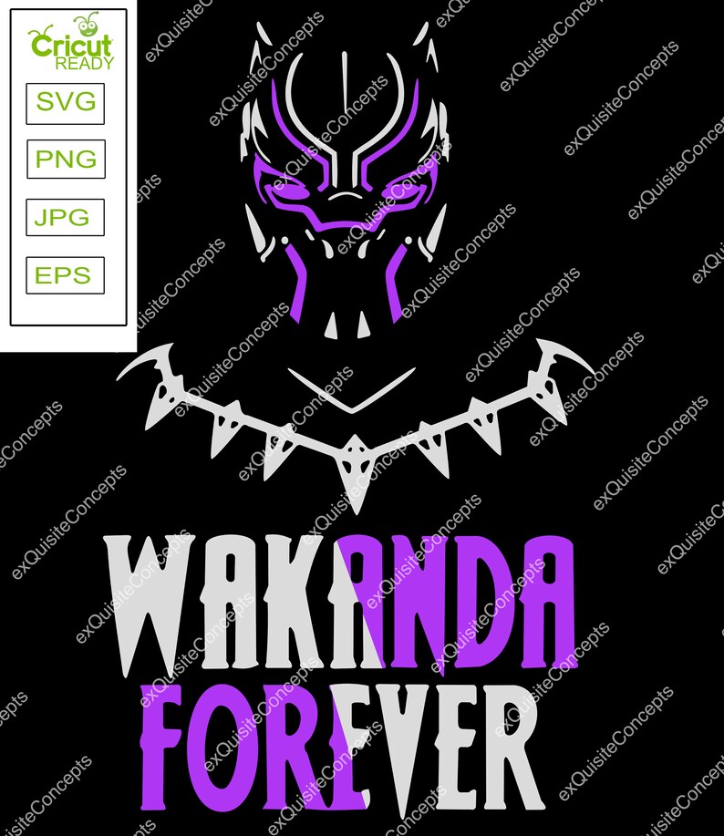 Blackpanther Wakanda Forever, Sparkling Glitter - Printable Art Design ...