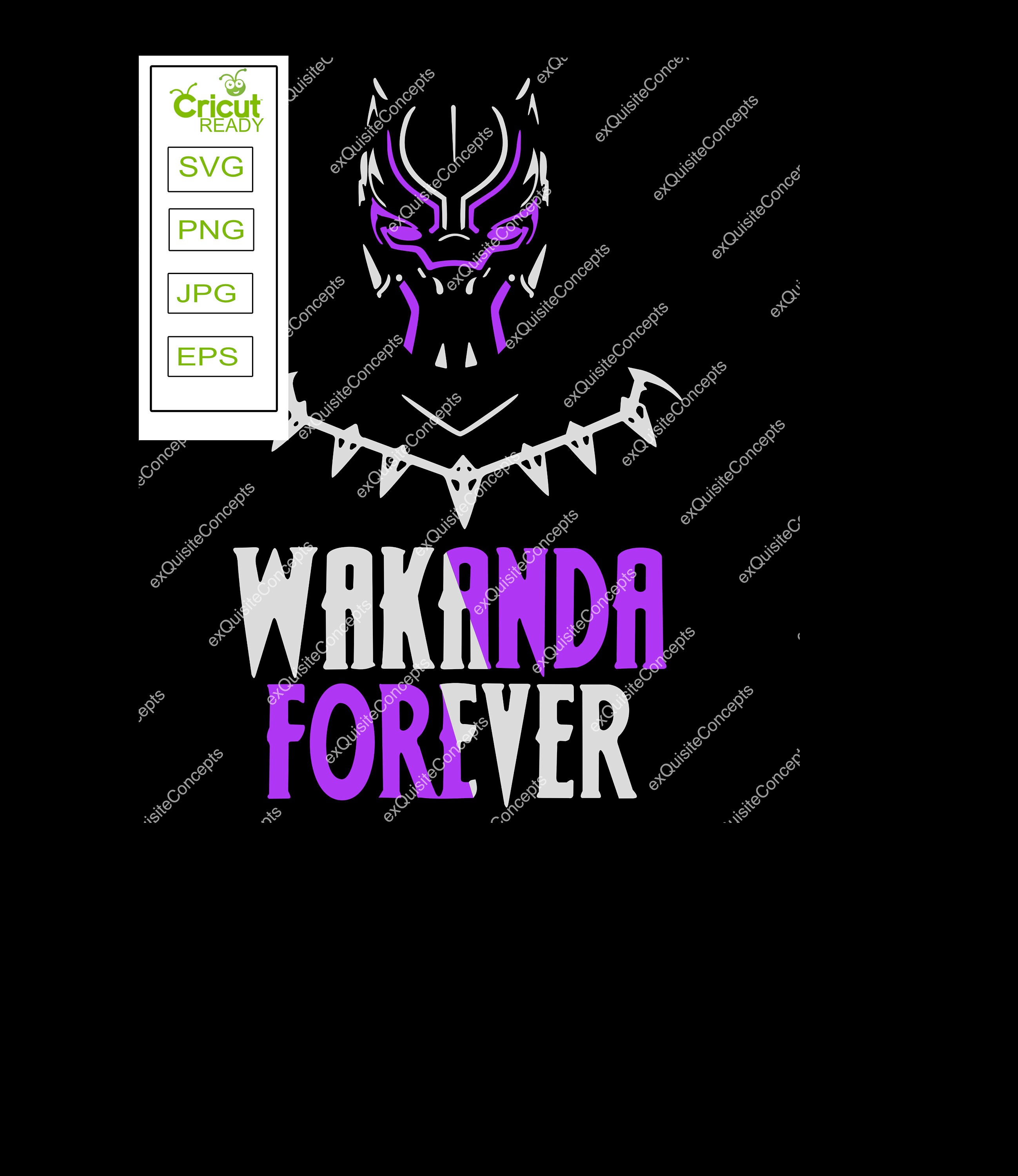 Blackpanther Wakanda Forever, Sparkling Glitter - Printable Art Design ...