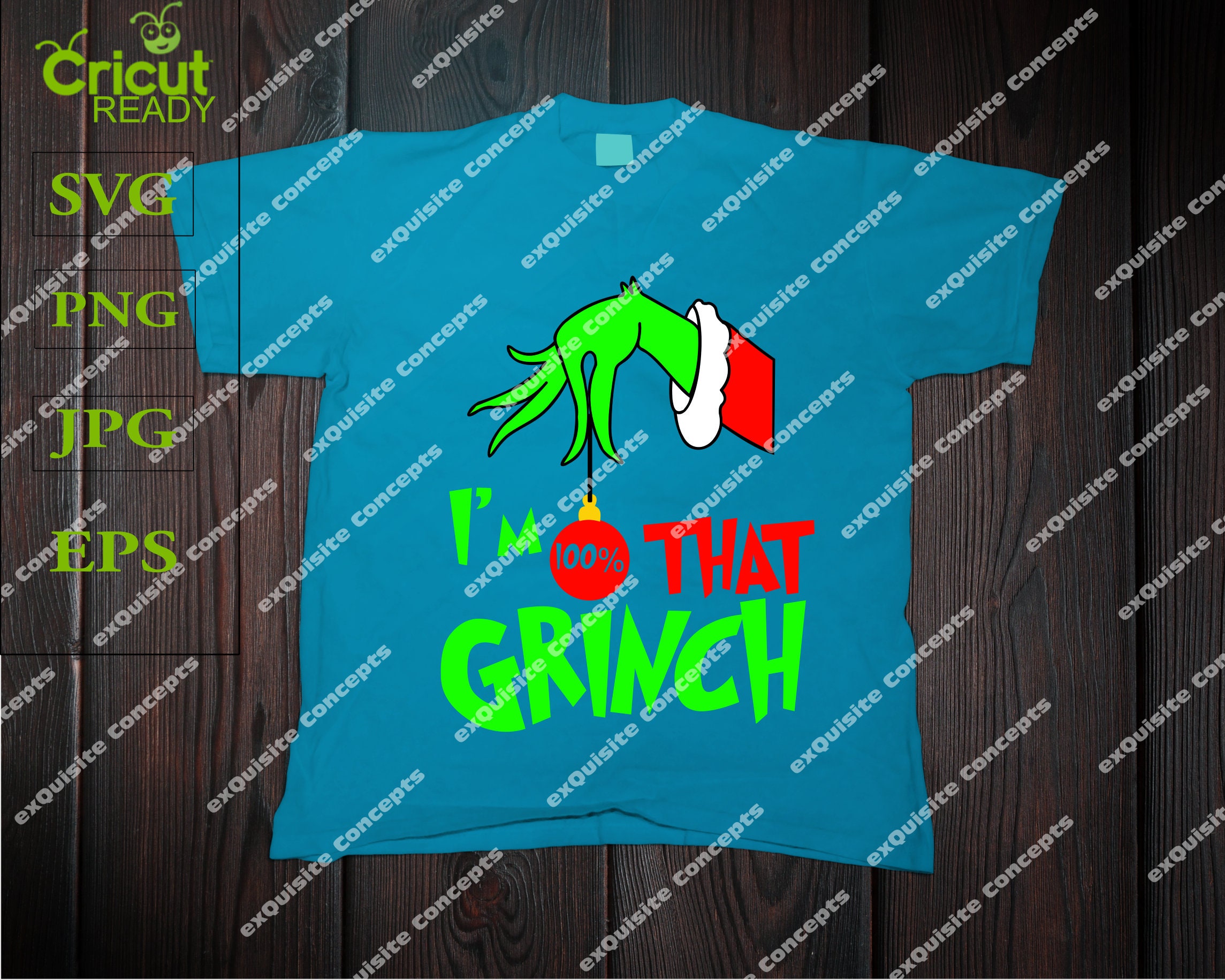 Grinch - 100% That Grinch - Printable Art Design - Hi-quality Vector ...