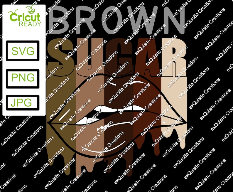 Brown Sugar Sexy Biting Lips, Sparkling Glitter Printable Art Design Hi ...