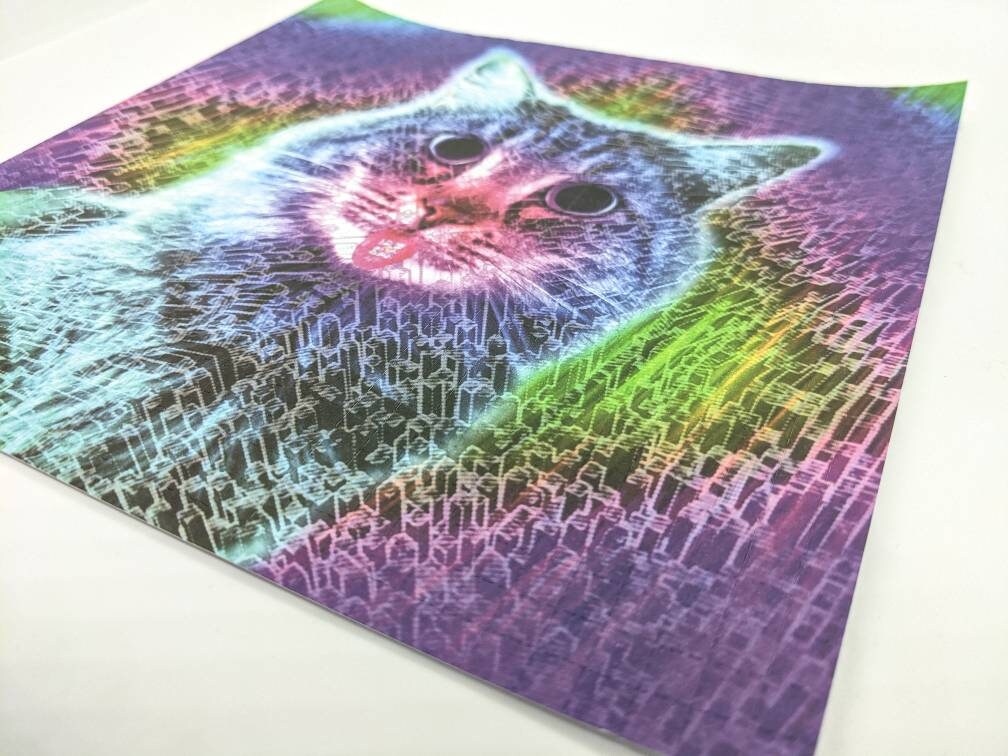 Psychedelic Trippy Kitty Rainbow Blotter Art LSD Art Print | Etsy
