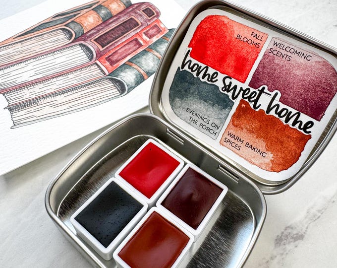 Matte Watercolor Paint Set: Handmade Artist Grade - Home Sweet Home - Etsy