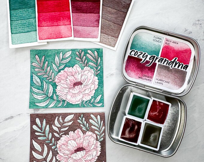 Matte Watercolor Paint Cozy Grandma Handmade Artist Grade Set Half ...