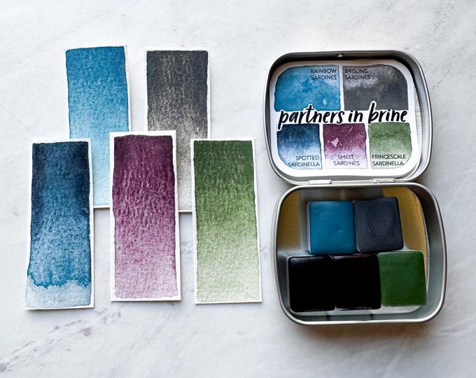 Matte Watercolor Paint Partners in Brine Handmade Artist Set Half ...