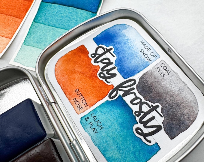 Matte Handmade Artist Watercolor Paint Palette - Stay Frosty - Etsy